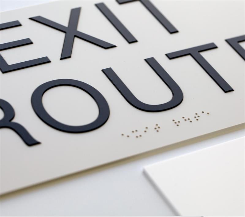 Exit Route ADA Braille Signs