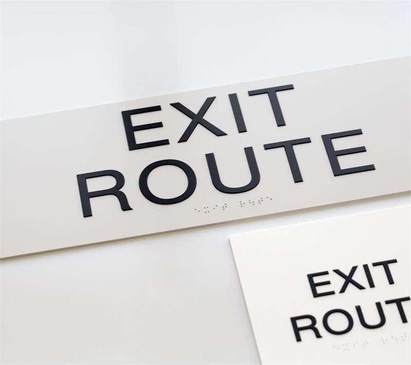 Exit Route ADA Braille Signs