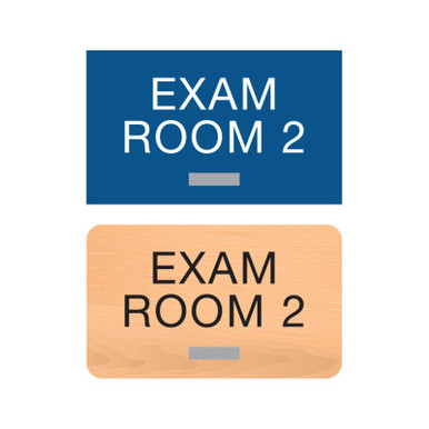 Compliant ADA Exam Room Number Signs | Braille Exam Room Number Sign