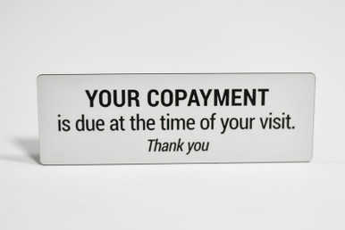 Copay Insurance Signs | Copayment Office Signs