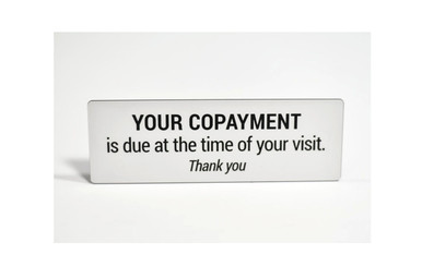 Copay Insurance Signs | Copayment Office Signs