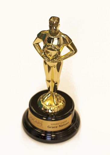 Gold Statue Award | Hand Polished Gold Figure Trophy
