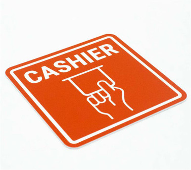 Contemporary Cashier Signs | Office Sign Company