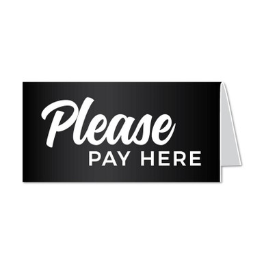 Please Pay Here Counter and Cashier Signs