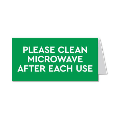 Microwave Cleaning Counter Sign