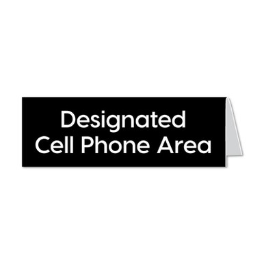 Cell Phone Area Sign
