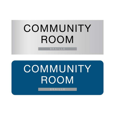 Premium ADA Community Room Signs | Braille Community Room Sign