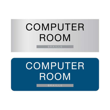 Premium ADA Computer Room Signs | Braille Computer Room Sign