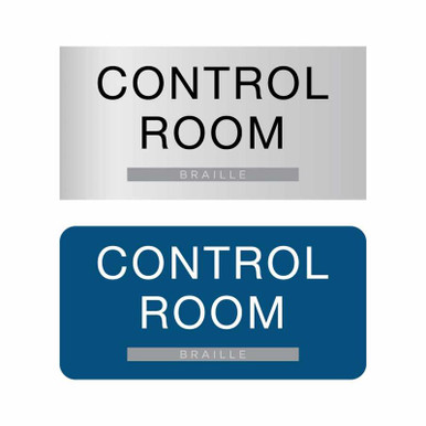 Premium ADA Control Room Signs | Braille Control Room Sign