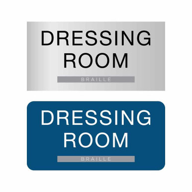Premium ADA Dressing Room Signs | Braille Dressing Room Sign