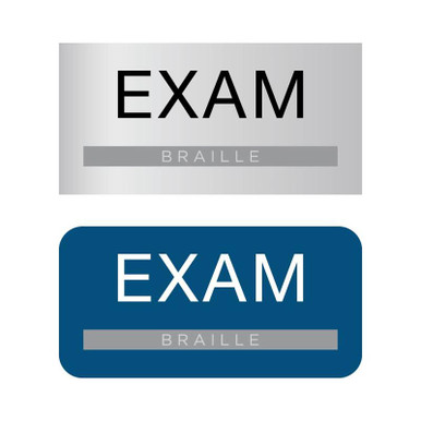 Premium ADA Exam Signs | Braille Exam Sign