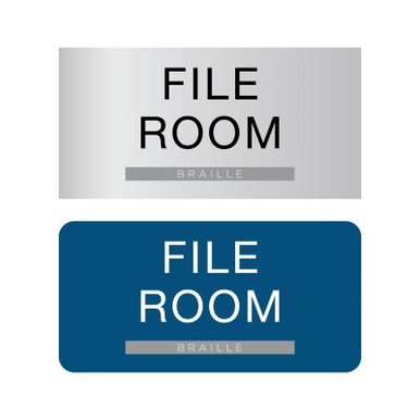 Premium ADA File Room Signs | Braille File Room Sign