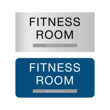 Premium ADA Fitness Room Signs | Braille Fitness Room Sign