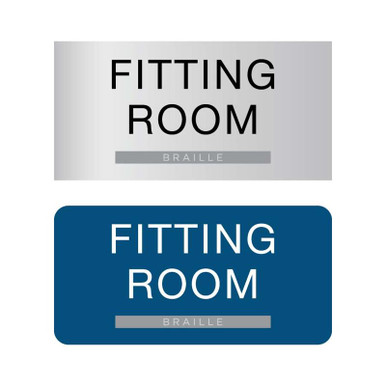 Premium ADA Fitting Room Signs | Braille Fitting Room Sign