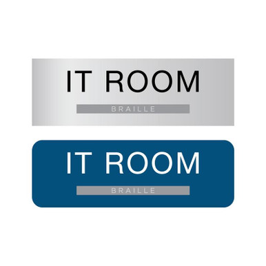 Premium ADA IT Room Signs | Braille IT Room Sign