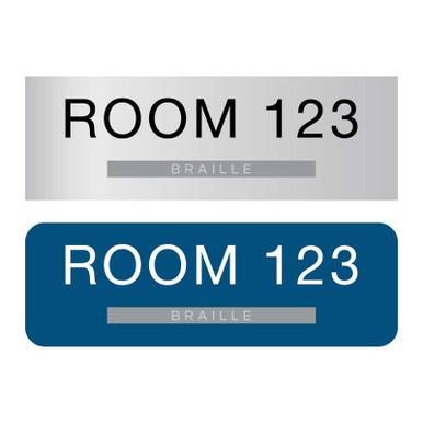 Premium ADA Room Number Signs | Braille Room Number Sign
