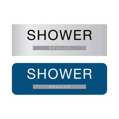 Premium ADA Shower Signs | Braille Shower Sign