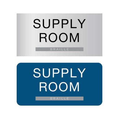 Premium ADA Supply Room Signs | Braille Supply Room Sign