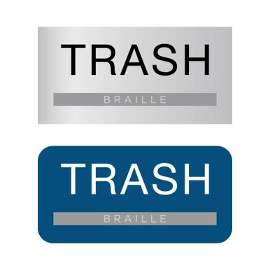 Premium ADA Trash Signs | Braille Trash Sign