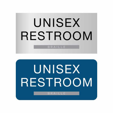 Premium ADA Unisex Restroom Signs | Braille Restroom Sign