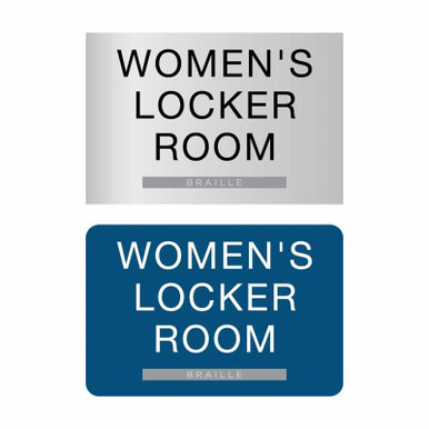 Premium ADA Women's Locker Room Signs | Braille Locker Room Sign