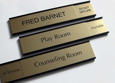 Sliding Availability Name Plates | In Session Office Signs | Name Plates