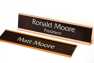 Corporate Name Plates - Rose Gold Framed