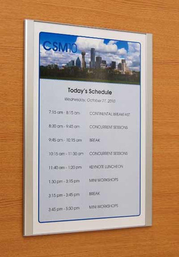 8.5 x 11 Message Displays Insert Signs - Letter Sized Office Sign