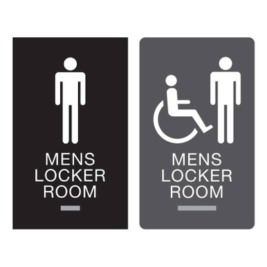 ADA Signs | Mens Locker Room Braille Signs