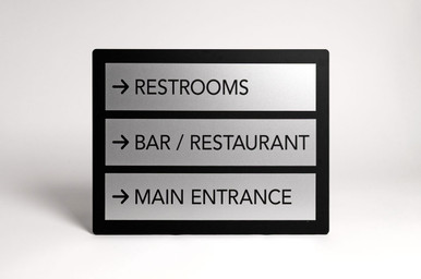 Matte Black Office Directory Signs