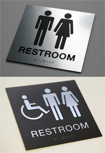 ADA Mens Womens Braille Restroom Signs | ADA Braille Bathroom Signs