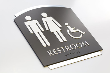 ADA Braille Layered Restroom Signs