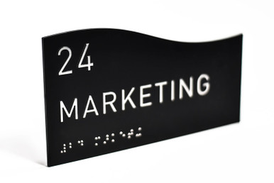Modern Curved ADA Braille Signs | Contour ADA Braille Office Signs