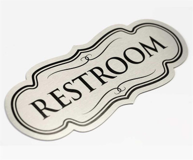 Metal Restroom and Bathroom Signs