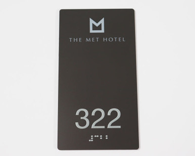 Braille Room Number Signs with Full Color