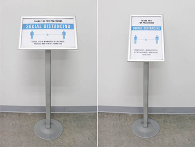 Metal Floor Sign | Interchangeable Floor Stand