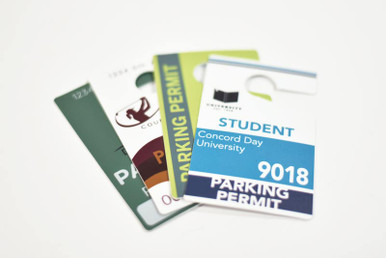 Custom Hanging Parking Permits | Personalized Hanging Parking Tags