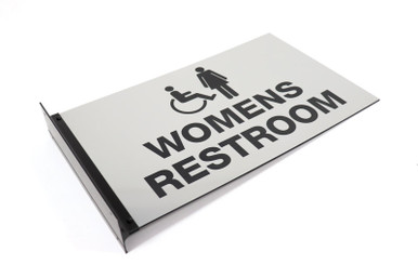 Large Restroom Sign for Hallway | Double-Sided Restroom Sign