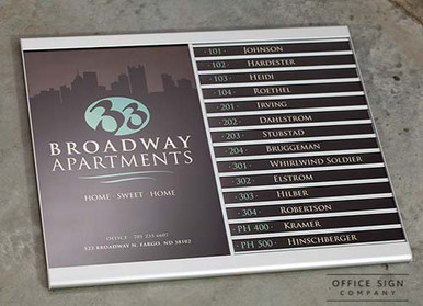 Wall Directory Signs | Removable Insert Wayfinding Directories
