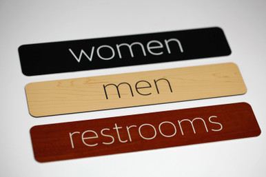 Bathroom & Restroom Signs - Laser Engraved