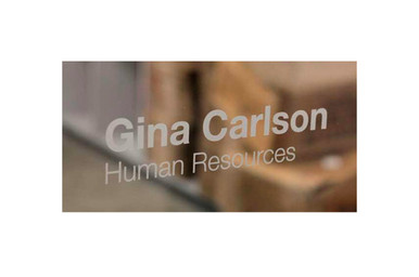 Office Window Vinyl | Names on Windows | Frosted Glass Employee Names