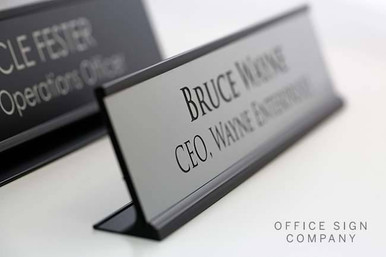 Metal Desk Sign | Executive Desk Sign | CEO Desk Nameplate
