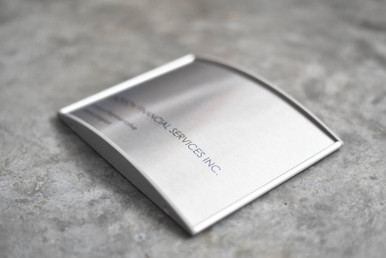 Curved Office Signs with Custom Metal Insert | Interchangeable Modular ...