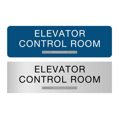 Premium ADA Elevator Control Signs | Braille Elevator Control Room Sign