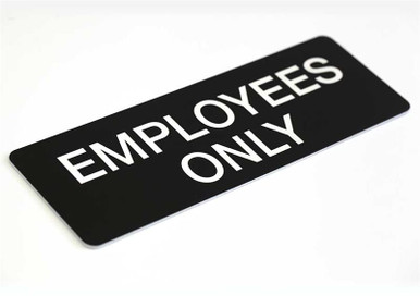 Employees Only Office Signs | Engraved Room Signs
