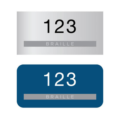 Premium ADA Number Signs | Braille Number Sign