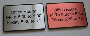 Interior Office Signs | Business Hours Signs | Office Hours Name Plate