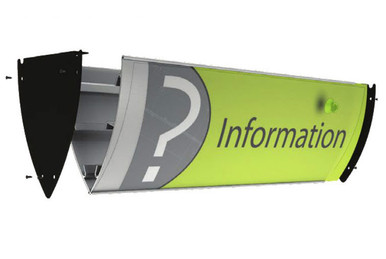 Interchangeable Corridor Signs - Curved | Triangular Projection Mount Signs