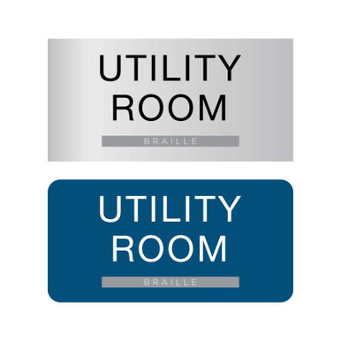 Premium ADA Utility Room Signs | Braille Utility Room Sign