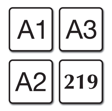 Suite Number Signs | Apartment Number Nameplate | Numbered Room Signs